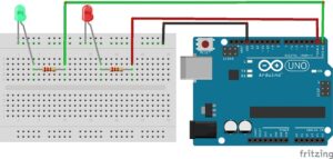 Piloter deux LEDs par la carte Arduino