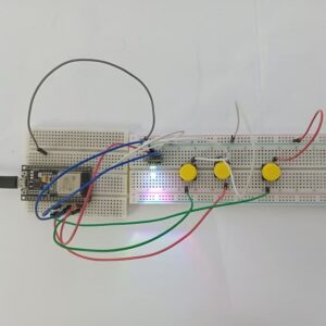 Allumer LED RGB connecté à ESP32 par les boutons poussoirs