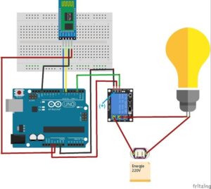 Allumer une lampe connectée à l'Arduino UNO via Bluetooth