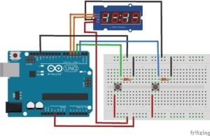 Making a chronometer with Arduino and TM1637 display
