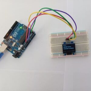 La carte Arduino UNO et l'afficheur SSD1306