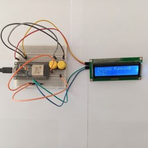 Making chronometer with ESP32 board and LCD I2C 1602 display