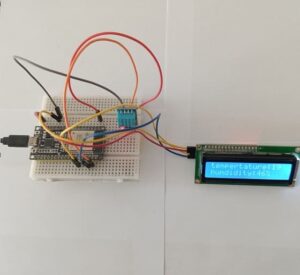 Display temperature and humidity measured by DHT11 connected to ESP32 on I2C LCD display