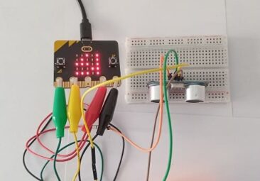 Control the HC-SR04 ultrasonic sensor using Micro:bit board