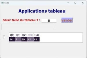 Remplir un tableau des entiers Algorithme + Python