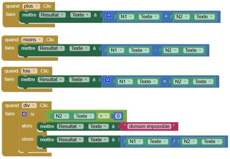 Construire une application mobile calculatrice avec App Inventor