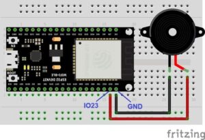 Using buzzer by the ESP32 board