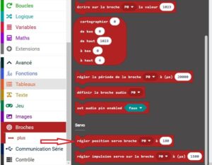 Piloter un servomoteur par la carte Micro:bit