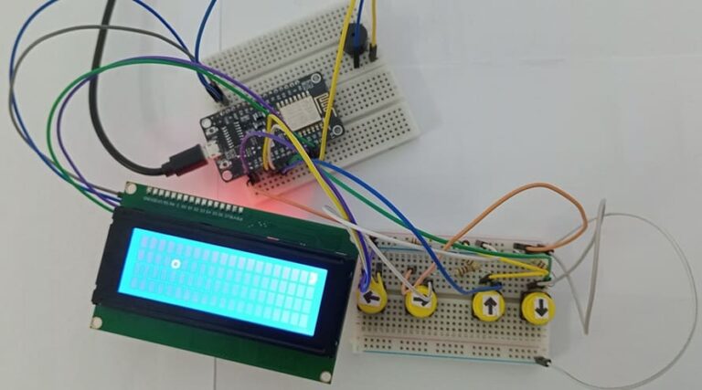 Creation of Snake game using ESP8266 card