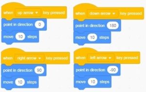 How to Make a Sprite Move Up, Down, Left, and Right in Scratch