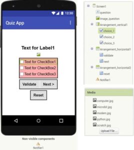 Creating a Multiple Choice Quiz in MIT App Inventor