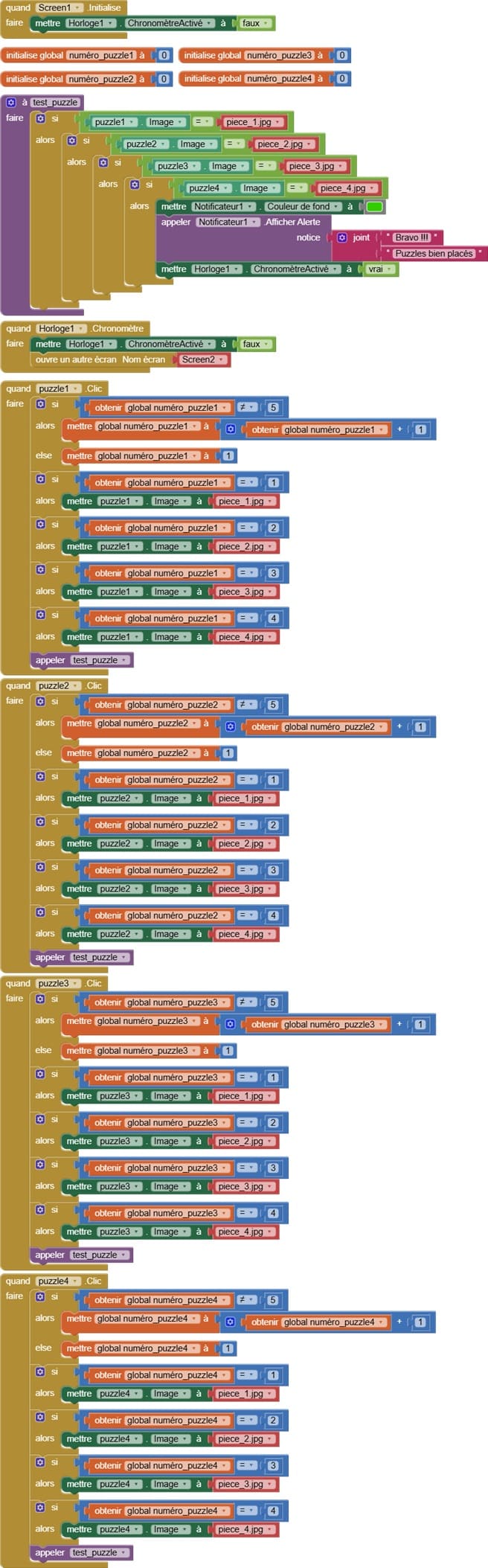 Développer un jeu de puzzle sur mobile avec MIT App Inventor