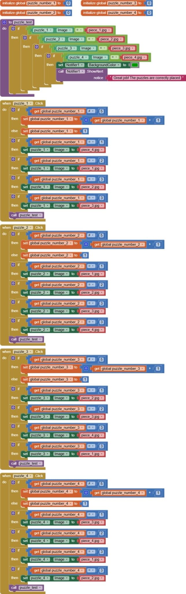 Developing a Mobile Puzzle Game with MIT App Inventor